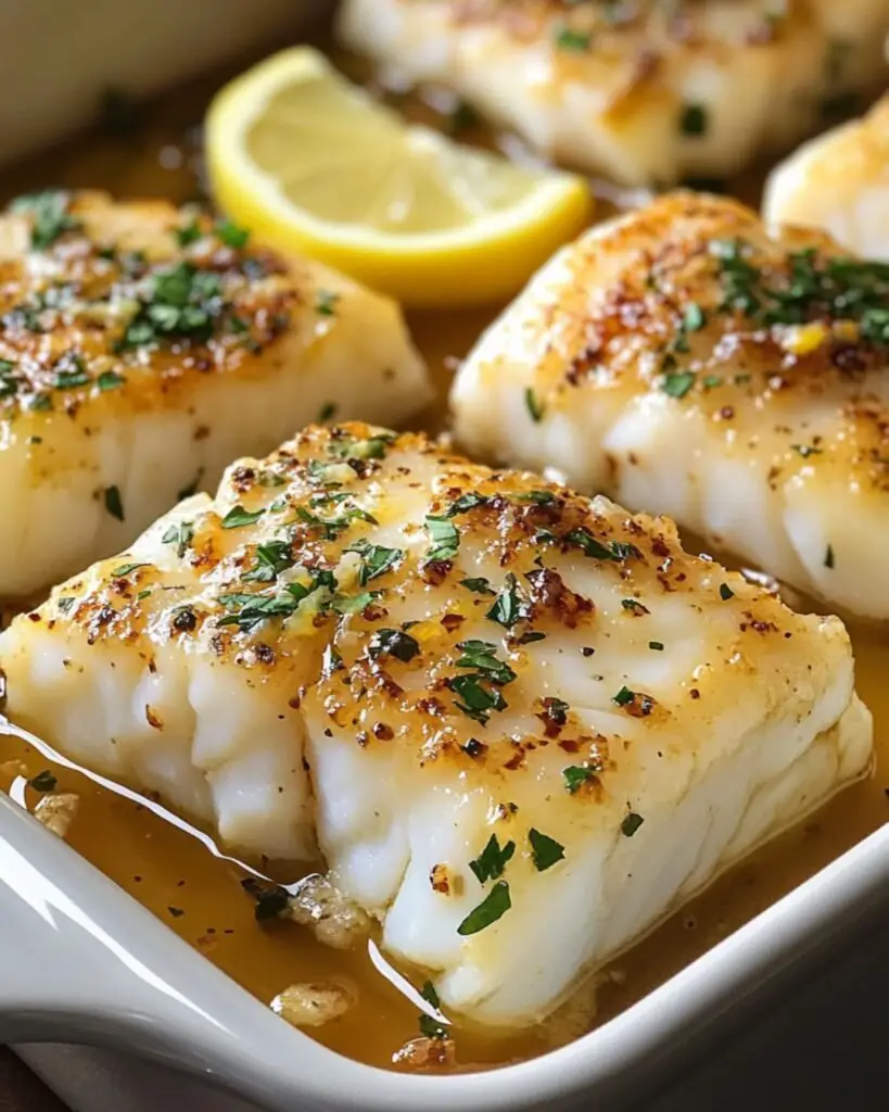 Garlic Butter Baked Cod Fillets